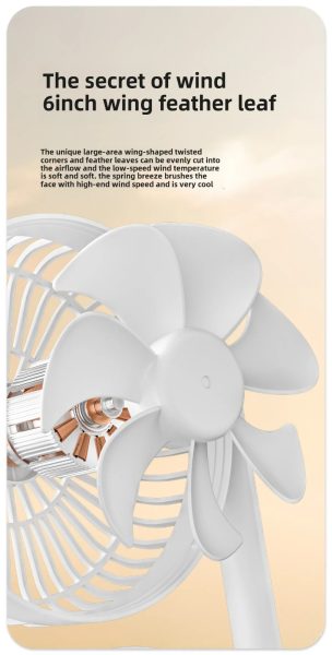 Double-Head High Wind Air Circulation Desktop Fan Portable Double-Layer ...